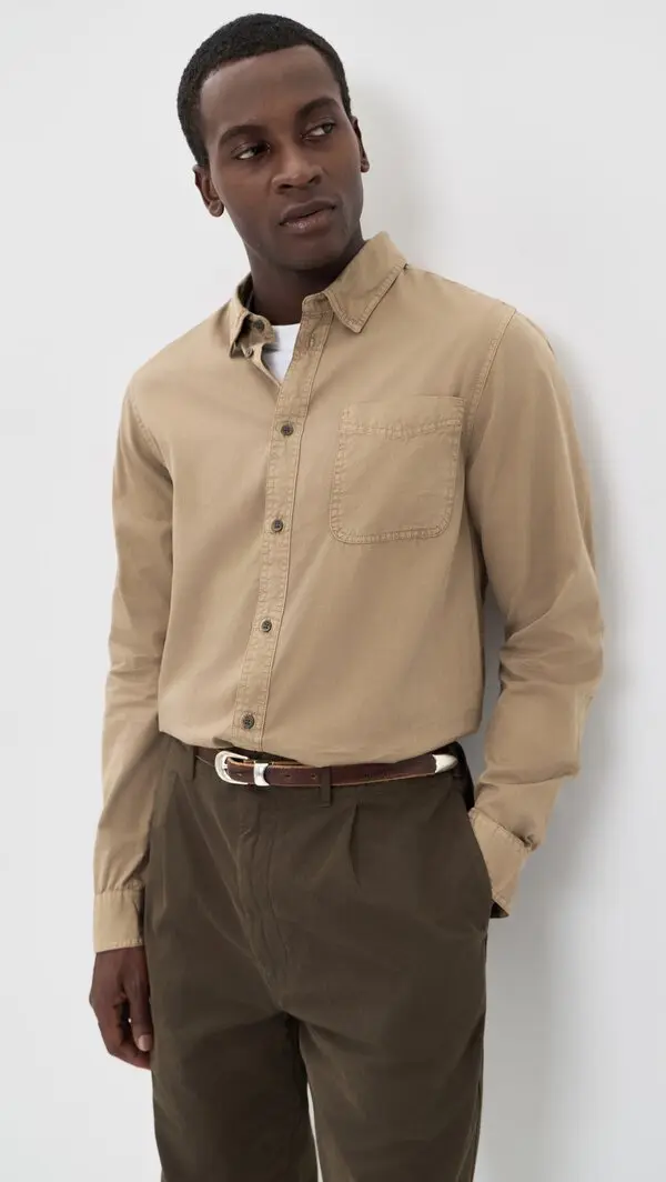 LES DEUX Garment Dyed Shirt