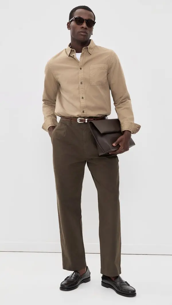 LES DEUX Garment Dyed Shirt