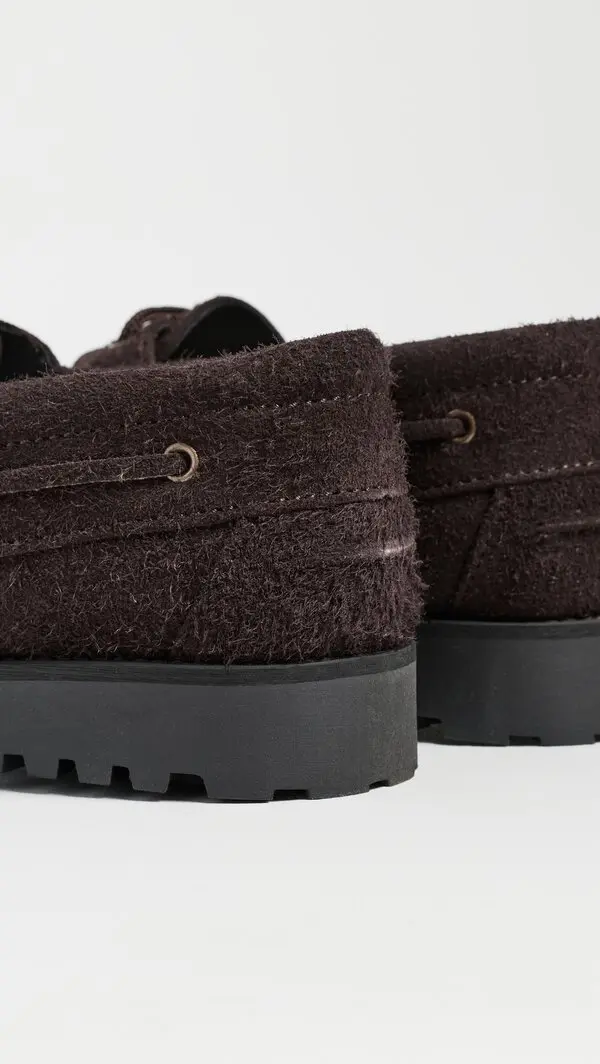LES DEUX Hairy Suede Boatshoes