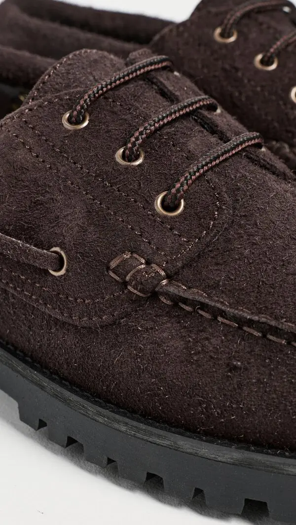 LES DEUX Hairy Suede Boatshoes