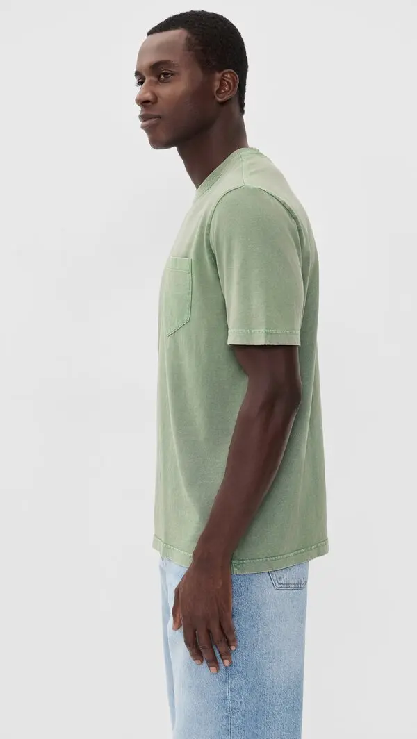 Faherty Brand Short Sleeve Recycled Cotton Tee - Terrain Olive