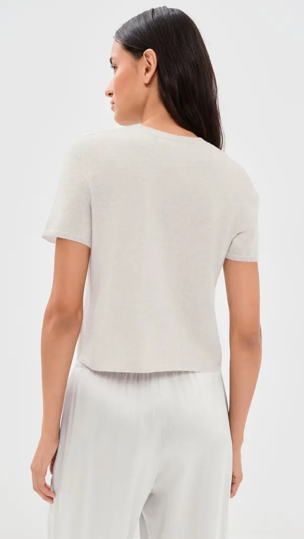 Sablyn Charleston Relaxed Crew Cashmere Tee - Blizzard