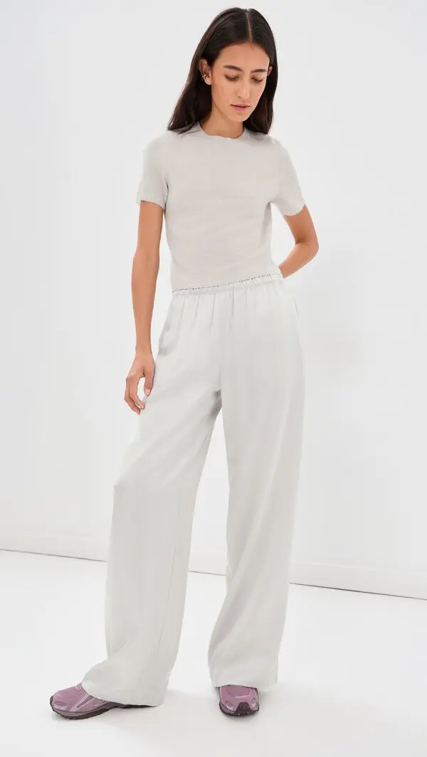 Sablyn Charleston Relaxed Crew Cashmere Tee - Blizzard
