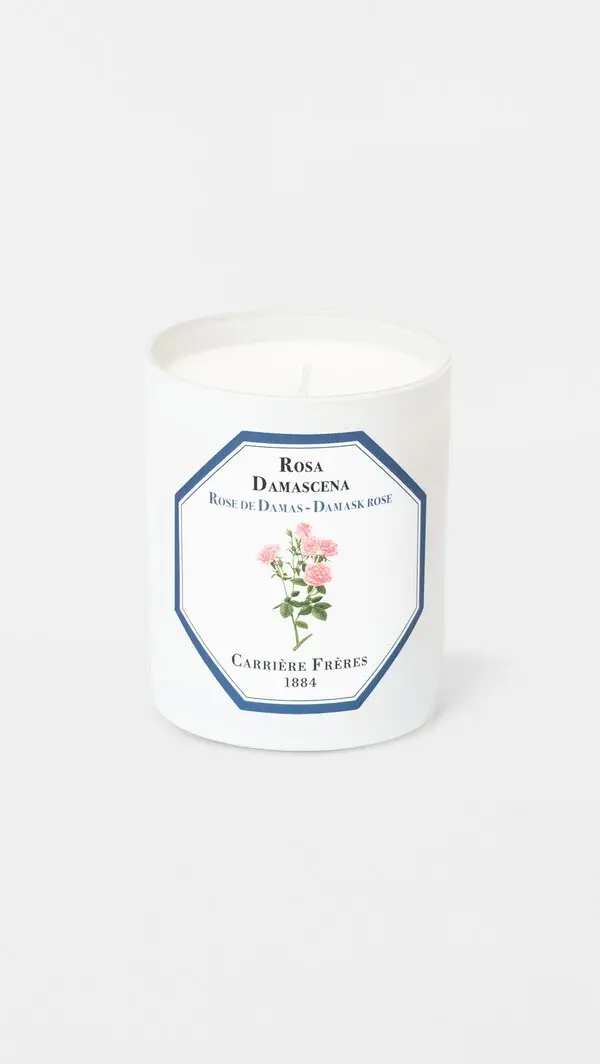 CARRIERE FRERES Damask Rose Candle 6.5
