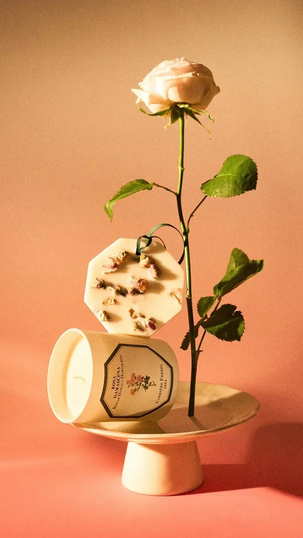CARRIERE FRERES Damask Rose Candle 6.5