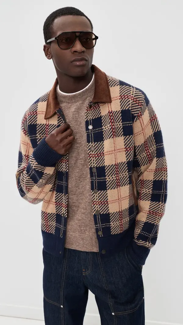Guest In Residence Tartan Bomber Jacket