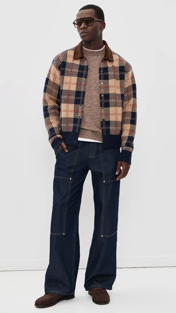 Guest In Residence Tartan Bomber Jacket