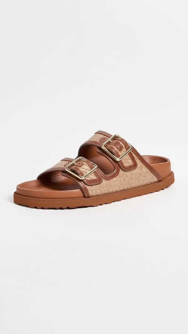 BIRKENSTOCK Arizona Framed Raffia 1774 Slides