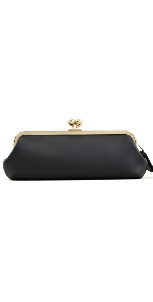 COACH Glovetanned Leather Kisslock Frame 30 Bag