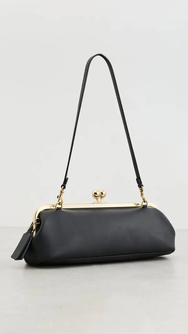 COACH Glovetanned Leather Kisslock Frame 30 Bag