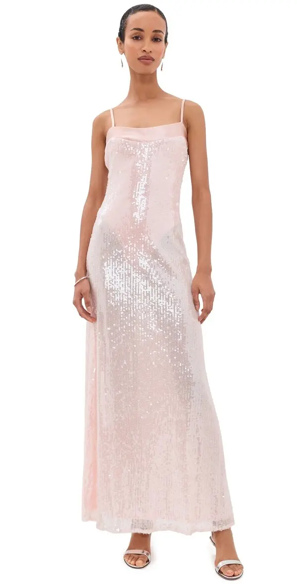 RUNAWAY THE LABEL Illiana Sequin Bodysuit Maxi Dress