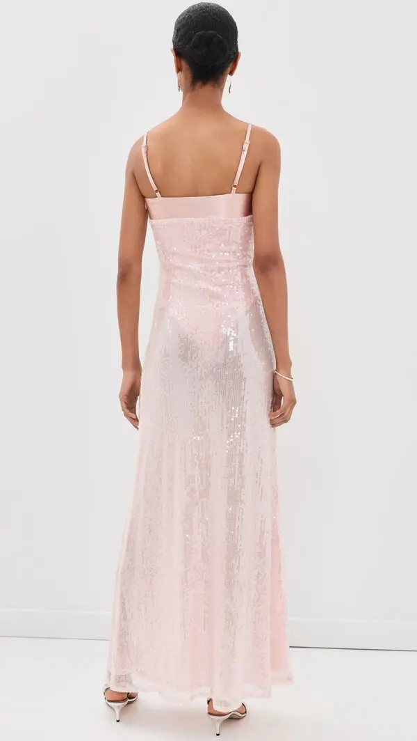 RUNAWAY THE LABEL Illiana Sequin Bodysuit Maxi Dress