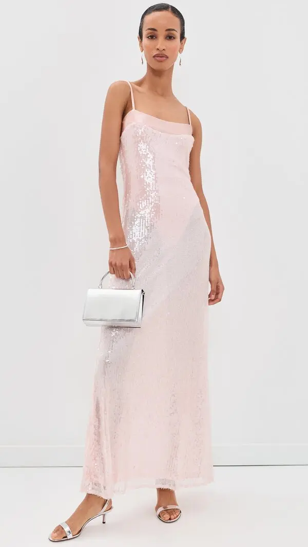 RUNAWAY THE LABEL Illiana Sequin Bodysuit Maxi Dress