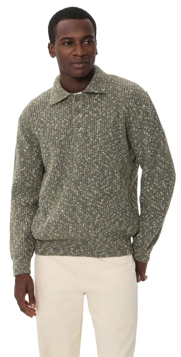 FAR AFIELD Kier Ribbed Knit Polo