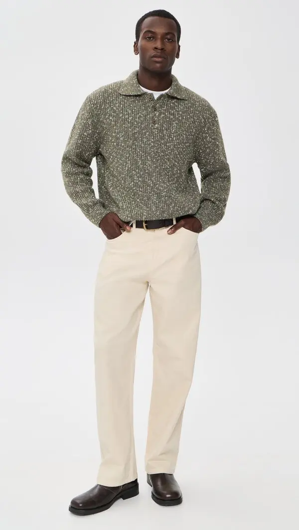 FAR AFIELD Kier Ribbed Knit Polo