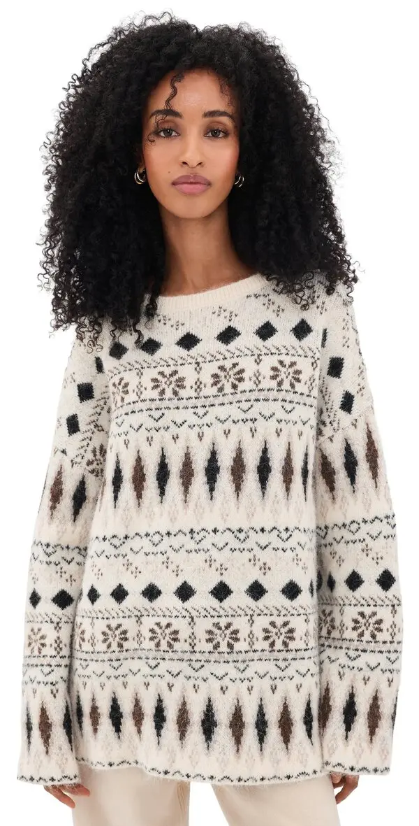 VRG GRL Hayes Fair Isle Knit Sweater