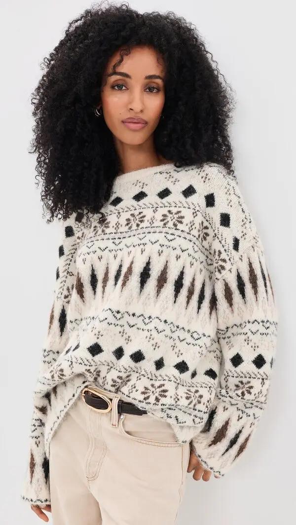 VRG GRL Hayes Fair Isle Knit Sweater