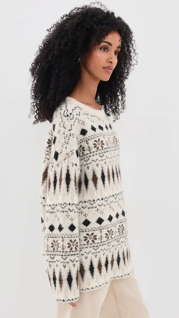 VRG GRL Hayes Fair Isle Knit Sweater