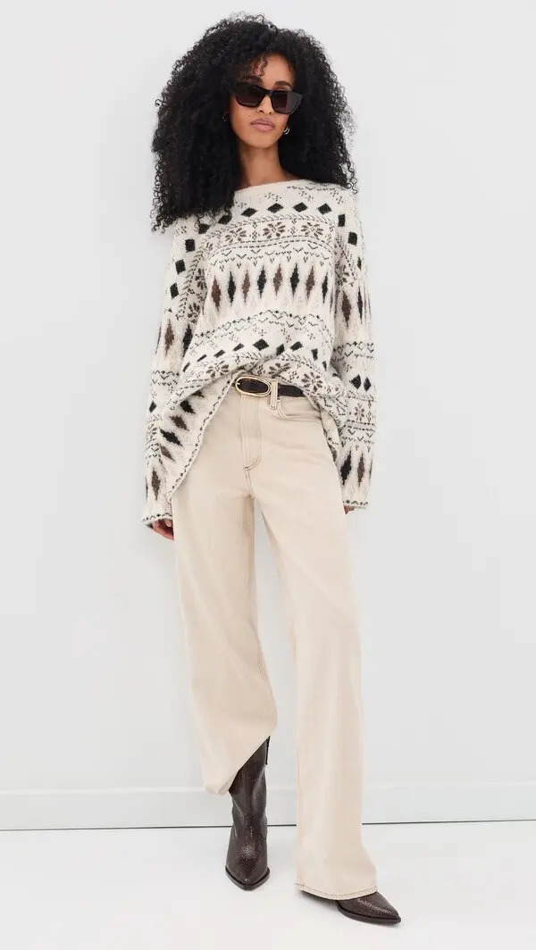VRG GRL Hayes Fair Isle Knit Sweater