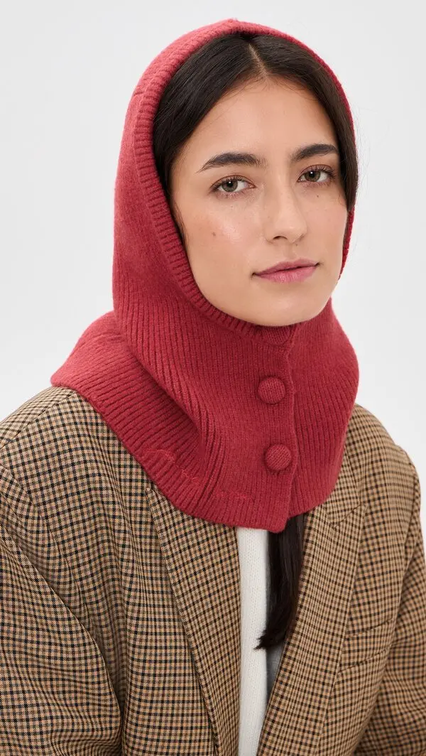 FAVORITE DAUGHTER The Button Balaclava - Crimson