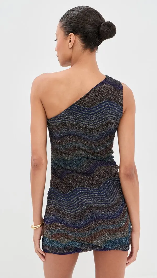 Missoni Sleeveless Short Mini Dress - Multi Blue Violet Orange