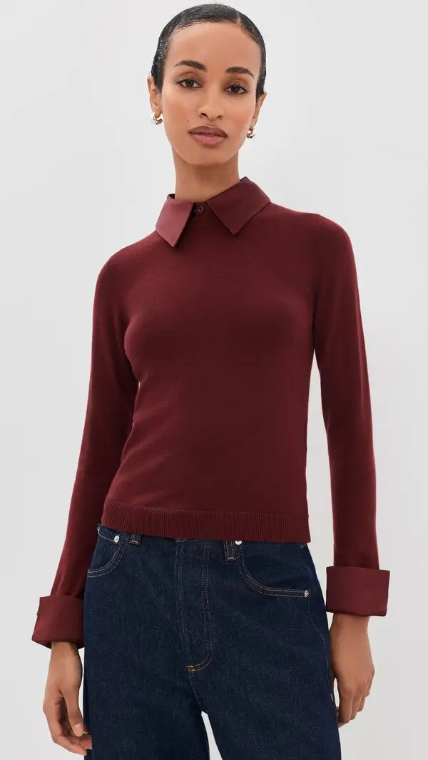 Alice + Olivia Porla Collared Sweater