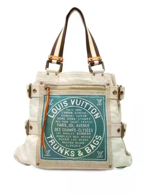 LOUIS VUITTON 2005 Cruise Line Globe Shopper Mm Tote Bag - Neutrals