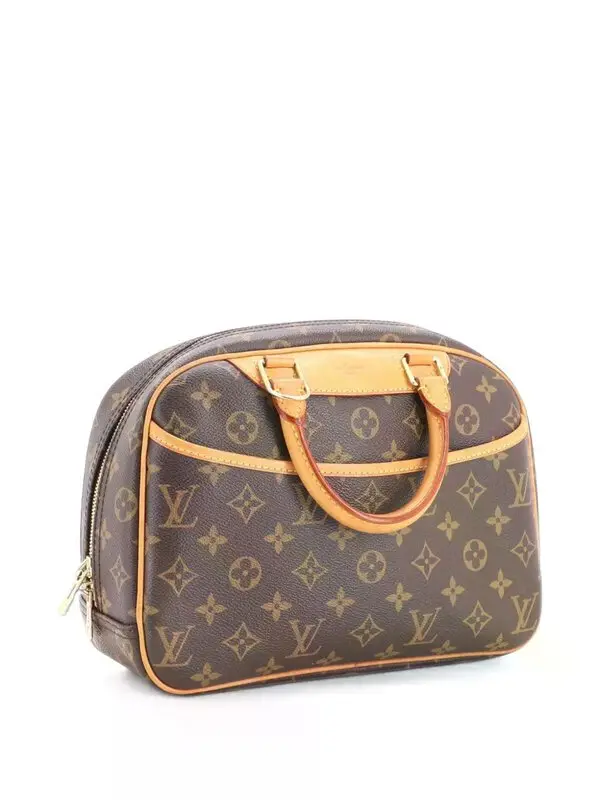 LOUIS VUITTON Trouville Handbag Monogram Canvas Satchel - Brown