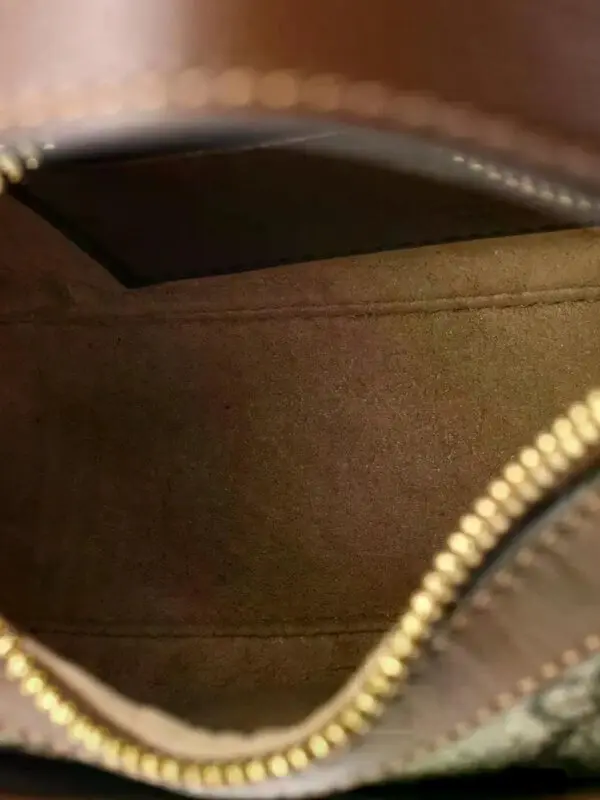 Gucci Interlocking G Patch Half Moon Gg Coated Canvas Mini Shoulder Bag