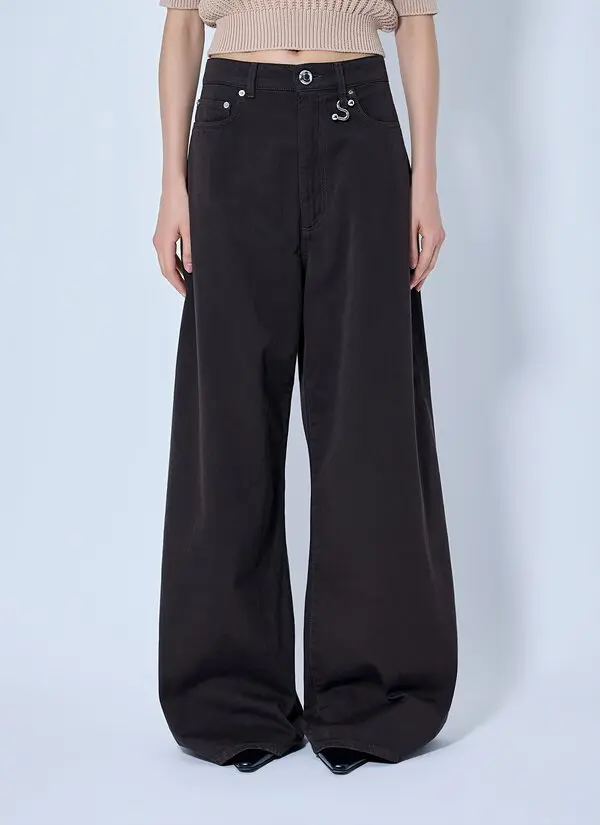 Sportmax Wide-leg Trousers - Brown