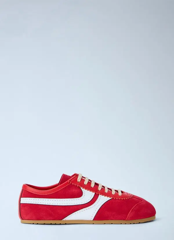 Dries Van Noten Suede Panel Sneakers - Red