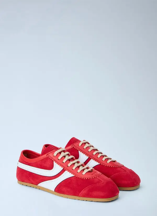 Dries Van Noten Suede Panel Sneakers - Red