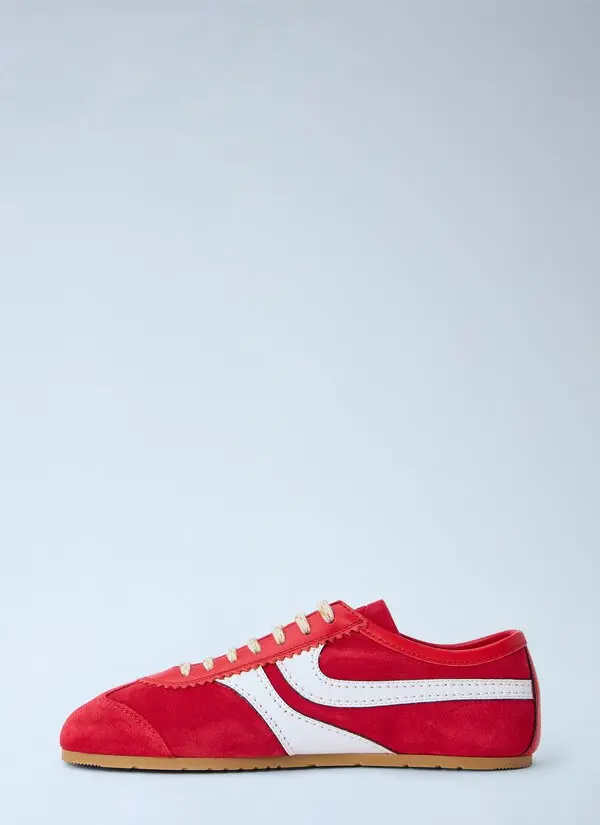 Dries Van Noten Suede Panel Sneakers - Red