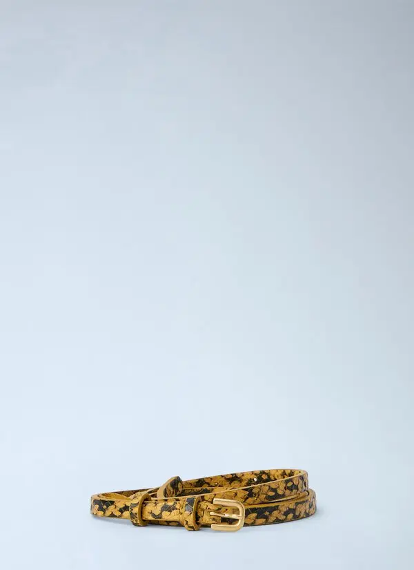 Dries Van Noten Patterned Leather Belt - Yellow