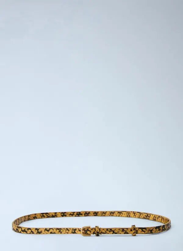 Dries Van Noten Patterned Leather Belt - Yellow