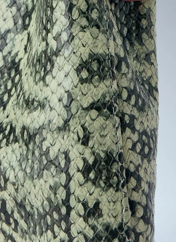 Dries Van Noten Snake-embossed Leather Top Handle Bag