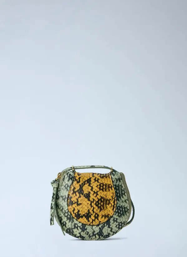 Dries Van Noten Python-embossed Leather Crossbody Bag