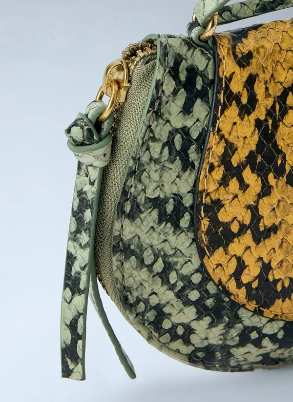 Dries Van Noten Python-embossed Leather Crossbody Bag