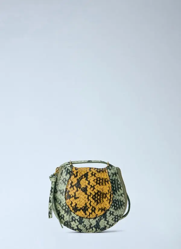 Dries Van Noten Python-embossed Leather Crossbody Bag - Yellow
