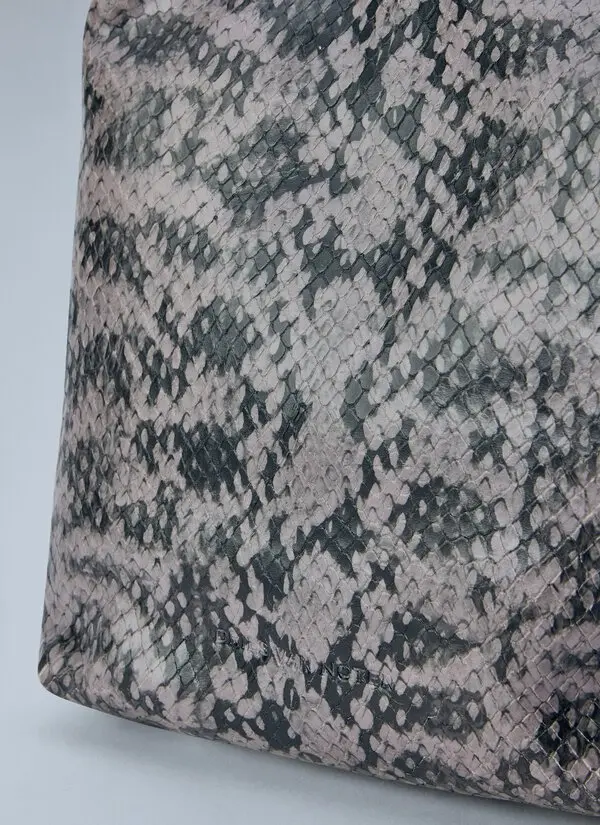 Dries Van Noten Snake-embossed Leather Top Handle Bag
