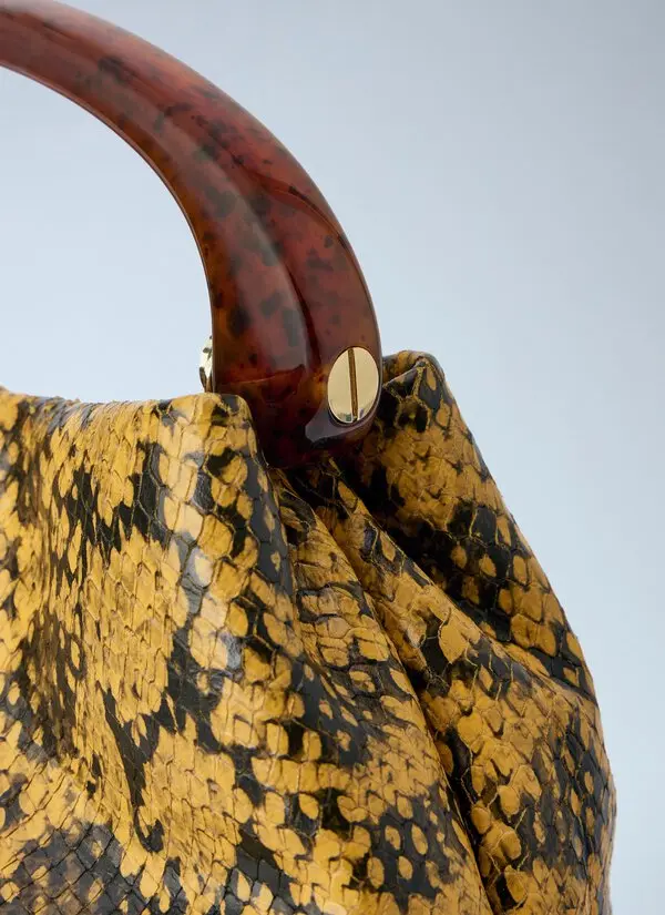 Dries Van Noten Structured Leather Handbag