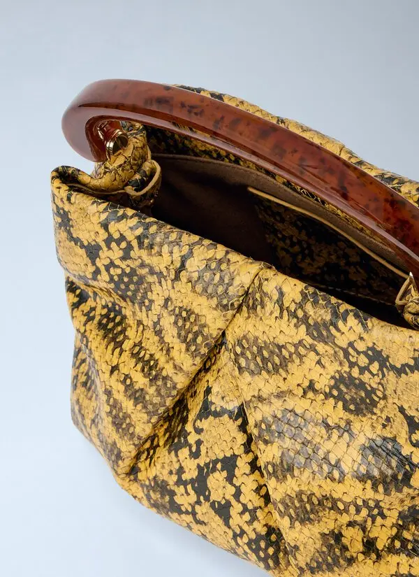 Dries Van Noten Structured Leather Handbag