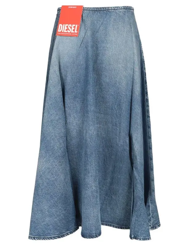 DIESEL® Wide Skirt In Flowing Denim - Blue