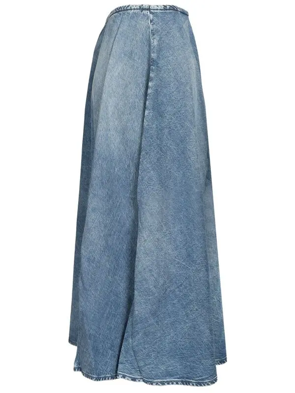DIESEL® Wide Skirt In Flowing Denim - Blue