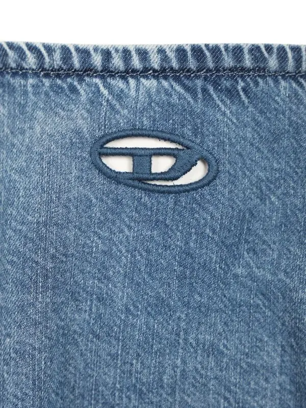 DIESEL® Wide Skirt In Flowing Denim - Blue