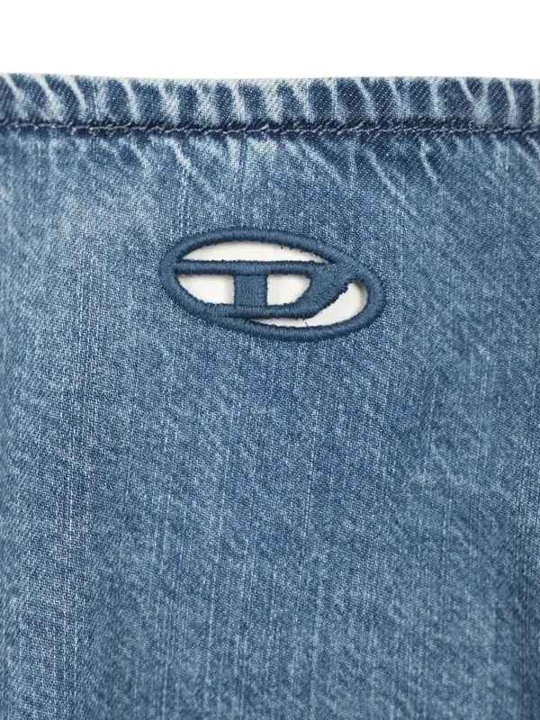 DIESEL® Wide Skirt In Flowing Denim - Blue