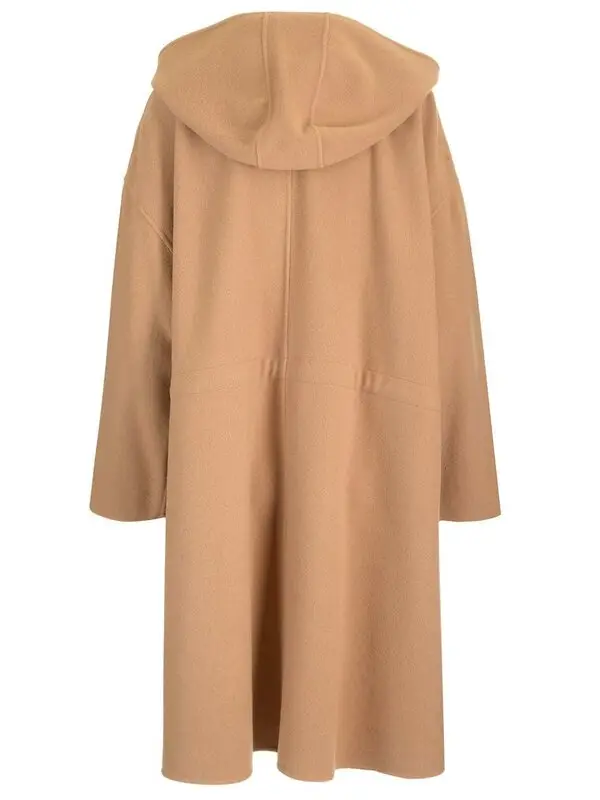 Max Mara Wool And Cashmere Blend Miele Coat - Cream