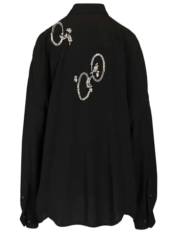 Dries Van Noten Oversized Shirt With Crystals