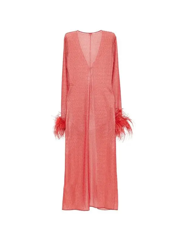 Oseree Lumière Plumage Long Kaftan