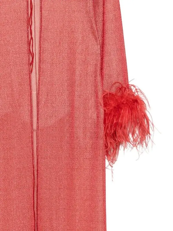 Oseree Lumière Plumage Long Kaftan